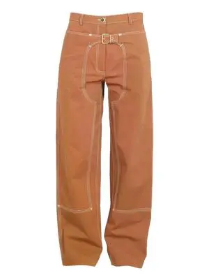 Stella McCartney Buckle-detail Trousers - Brown