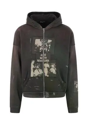 Enfants Riches Déprimés Graphic-print Zip-up Hoodie - Black