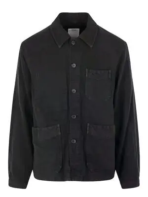 Visvim Button Pockets Overshirt - Black