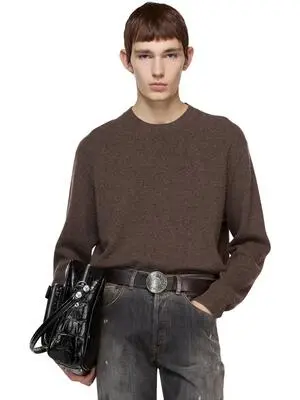 Acne Studios Cashmere Crewneck Sweater - Walnut Brown