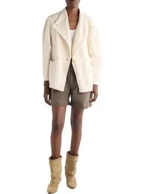 Isabel Marant Uadie Cotton-jacquard Jacket - Ecru