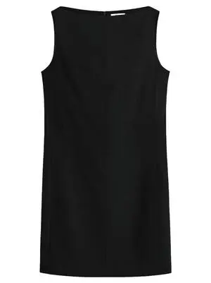 Cos Tailored Merino Wool-blend Mini Dress - Black