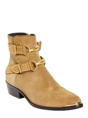 Isabel Marant Zalya Buckle Strap Bootie - Taupe