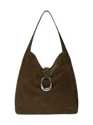 Staud Maya Suede Hobo Bag - Truffle