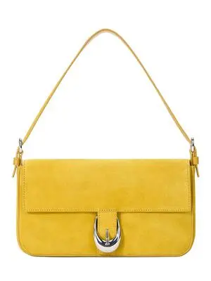 Staud Harlow Suede Shoulder Bag - Goldenrod