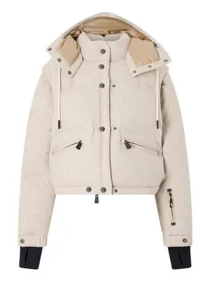 Moncler Yintab Convertible Hooded Ski Jacket - Neutrals