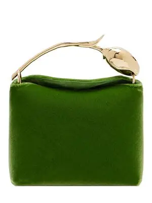 Erdem Bloom Mini Velvet Top-handle Bag - Green