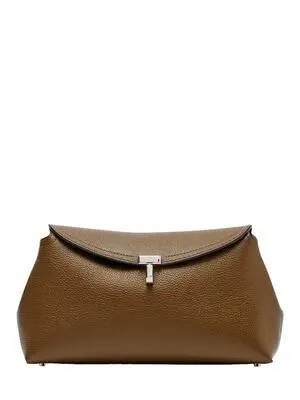 TOTÊME T-Lock Leather Clutch