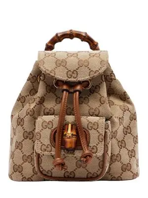 Gucci Bamboo Medium Backpack - Beige