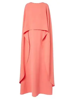 Carolina Herrera Caped Crêpe Gown - Pink