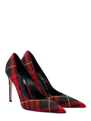 Alexander McQueen Skull Tartan Pumps - Red
