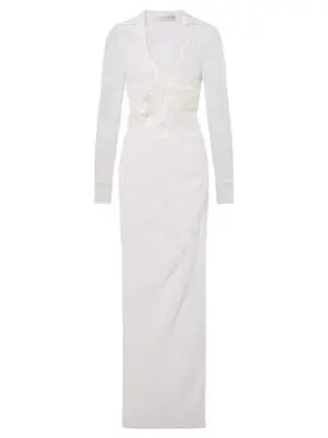 Christopher Esber Venus Sheer Lace Gown - White