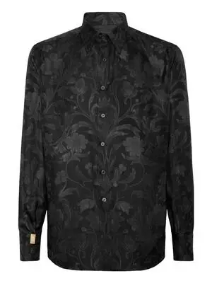 BILLIONAIRE Baroque-print Shirt - Black