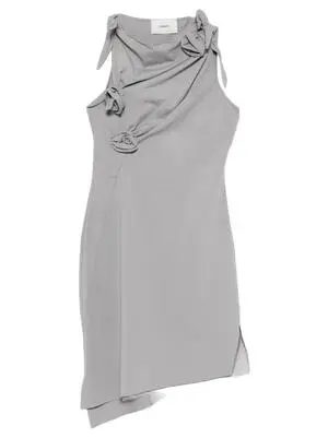 Coperni Bow Detail Cutout Dress - Grey