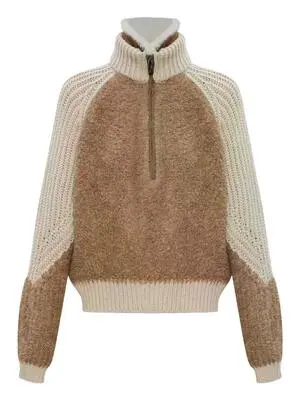 Sease Zipped Sweater - Brown
