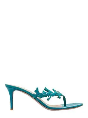 GIANVITO ROSSI Cutout Heel Sandals - Blue