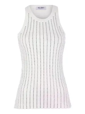 Attico Embellished Sleeveless Top - White