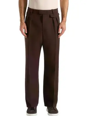 Manière De Voir Pierre Pleated Tailored Trousers - Brown
