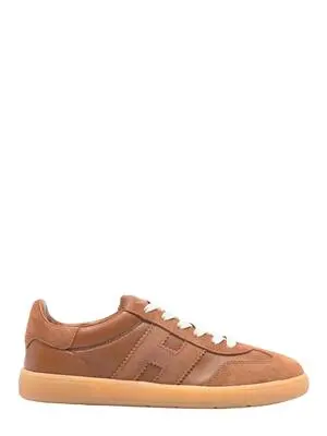 Hogan Suede Logo-appliqué Low-top Sneakers - Brown