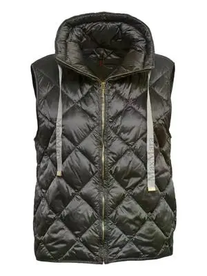 Max Mara Diamond-quilted Gilet - Black