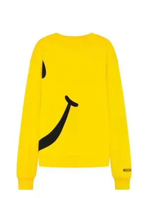 Moschino Smiley-print Sweatshirt - Yellow