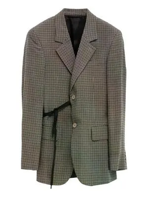 BALENCIAGA Checked Tie Blazer