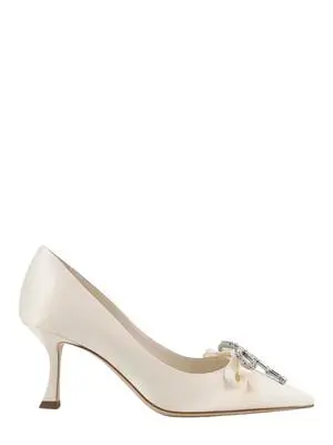 JIMMY CHOO Crystal Embellished Pumps - Neutrals