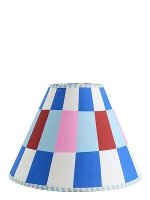DAMSON MADDER Geometric Printed Empire Lamp Shade - Blue Stripe