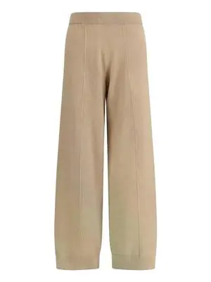 Fabiana Filippi Ribbed Wide-leg Knit Trousers - Neutrals