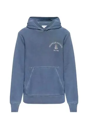 Moncler Hooded Sweatshirt With Logo - Blue