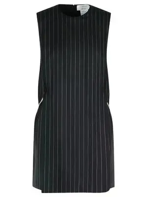 Sportmax Domoni Striped Mini Dress - Black