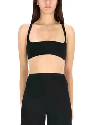 Rick Owens Square-neck Cropped Top - Black