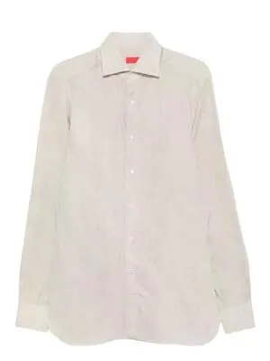 Isaia Buttoned Long-sleeve Shirt - Neutrals