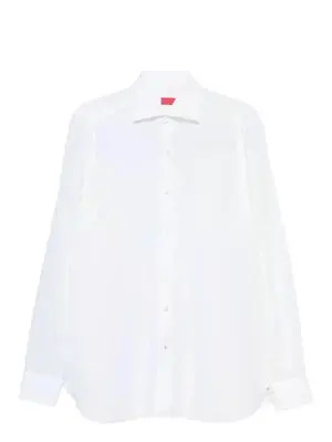 Isaia Buttoned Long-sleeve Shirt - White