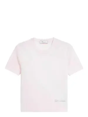Blumarine Logo-embroidered Round-neck T-shirt - Pink
