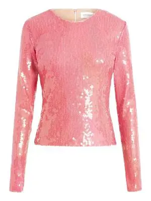 16Arlington Tanith Sequin Top - Pink