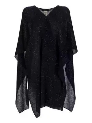 Fabiana Filippi V-neck Embellished Cape - Black