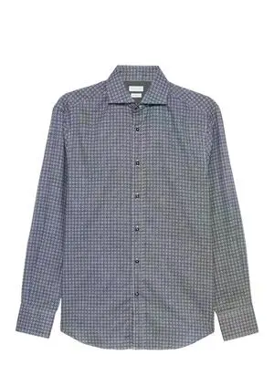 Brunello Cucinelli Geometric-pattern Shirt - Blue