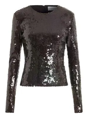 16Arlington Tanith Sequin Long-sleeved Top - Black