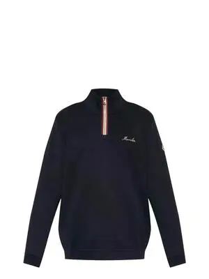 Moncler Half-zip Mock-neck Sweatshirt - Blue
