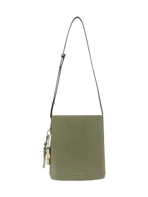 Furla Small Leather Tote Bag With Charm - Green
