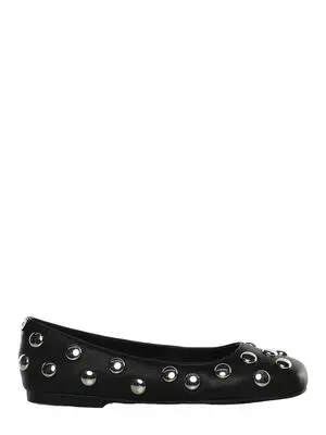 Michael Kors Studded Leather Ballet Flats - Black