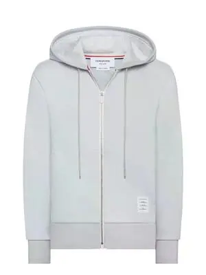 Thom Browne Zip-Up Hoodie Grey