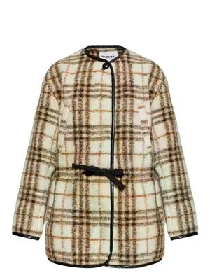 MARANT ETOILE Checked Tie Coat - Neutrals