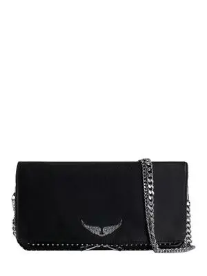 Zadig&Voltaire Wings Stud Shoulder Bag - Black
