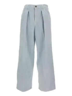 HAIKURE Candy Pleated Wide-leg Jeans - Blue