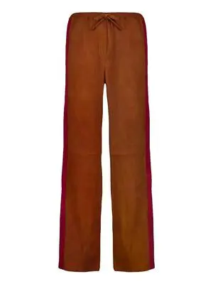 PAULA Side-stripe Drawstring Pants - Brown