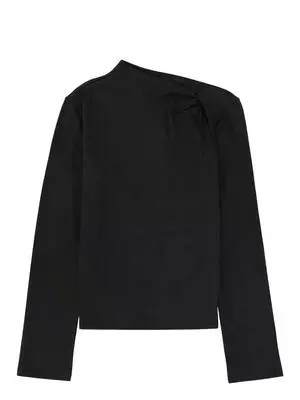 Theory Long-sleeve Twisted Top - Black
