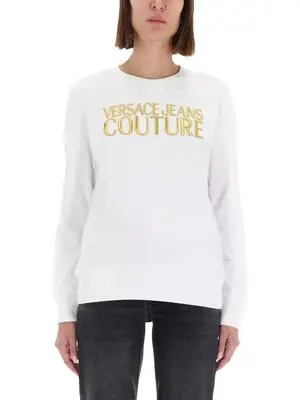 Versace Logo-embroidered Sweatshirt - White