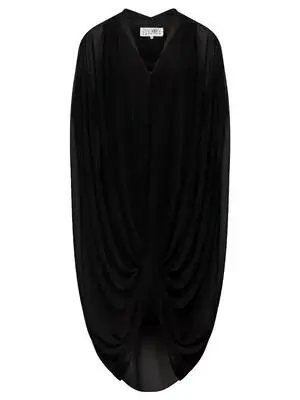 MAISON MARGIELA Draped Midi Dress - Black